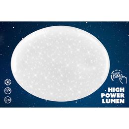 Briloner Leuchten LED Deckenleuchte &raquo;BRIGHT SKY&laquo; LED-Modul 1 Stk. 48x7 cm, Wohnzimmer, Schlafzimmer, B&uuml;ro wei&szlig; 1, &Oslash; 27,5cm H: 4cm, 1 Stk.