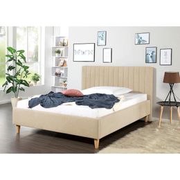 Maintal Polsterbett &raquo;Friant&laquo; Bettseiten zerlegt, ohne Bettkasten beige Liegefl&auml;che L&auml;nge B: 200cm x 140cm, Struktur (100% Polyester) ohne Lattenrost/ohne 