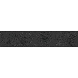 A.S. Cr&eacute;ation Bord&uuml;re &raquo;Only Borders&laquo; Wald botanisch floral aufgesch&auml;umt Tapete Bord&uuml;re Holzoptik Borte Wohnzimmer Schlafzimmer K&uuml;che modern schwarz Papier, Vinyl B/