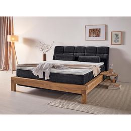 Home Affaire Boxspringbett &raquo;Villads&laquo; Liegefl&auml;che: 180/200 cm, Inside-Boxspring-Unterbau, recycelte Stoffe schwarz Polyester Struktur (recyceltes 