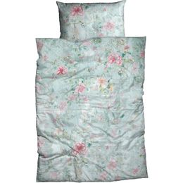 CASATEX Bettw&auml;sche &raquo;Nadera&laquo; 2 Stk. verwunschener Rosengarten, geheimnisvoller Charakter bunt Satin, Obermaterial: 100% Baumwolle B/L: 135cm x 200cm, 1