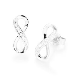 Firetti Damen Paar Ohrstecker &raquo;Schmuck Geschenk Silber 925 Ohrschmuck Unendlichkeitsschleife/Infinity&laquo; mit Zirkonia (synth.) silber Silber 925 (