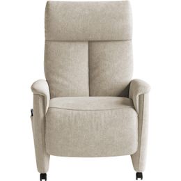Sit & More TV-Sessel SIT & MORE, B:76cm H:110cm T:84cm, beige, 100% Polyester, Sessel, "Cremona Comfort", wahlweise manuell oder elektrischer Funktion mit Akku