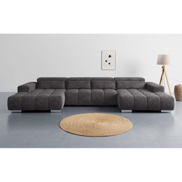 COTTA Wohnlandschaft &raquo;Orion U-Form, B: 400 cm&laquo; Kopfteilverstellung & 4 Kissen, optional elektr. Sitztiefenverstellung 88% POLYESTER (PES) 12% POLYAMID