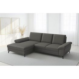 Sit & More sit&more Ecksofa &raquo;Chelsea L-Form, B: 264 cm, Leder, inkl. Sitztiefen-&Armteilverstellung&laquo; optional mit Schlaffunktion und Bettkasten B/H/T: 264cm x 