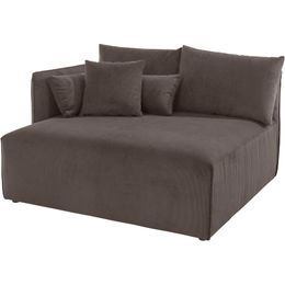 OTTO home Ottomane &raquo;N&ouml;re&laquo; kurzes Lounge-Modul - zum Zusammenstellen, Breite 138 cm, Tiefe 128 cm braun 100% Polyester B/H/T: 138cm x 86cm x 128cm, 
