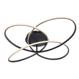 Globo LIGHTING LED Deckenleuchte &raquo;PANDA&laquo; LED-Modul Deckenlampe/Wohnzimmer/Schlafzimmer/modern schwarz Einheitsgr&ouml;&szlig;e