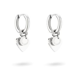 Liebeskind Berlin Damen Paar Creolen &raquo;Schmuck Edelstahl Layered Love&laquo; silber Edelstahl