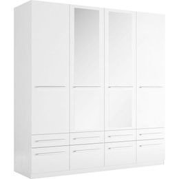 Priess Kleiderschrank &raquo;Schrank Garderobe W&auml;scheschrank Barcelona in 5 Breiten&laquo; viel Stauraum, ger&auml;umige Schubk&auml;sten, mit Spiegel, MADE IN GERMANY wei&szlig;