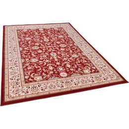 Theko Wollteppich &raquo;Dolna - 808&laquo; rund 10 mm H&ouml;he Kurzflor, reine Wolle, Orient-Optik rot Schurwolle B : 240cm &Oslash; 240cm 1 Stk., 10mm, L: 240cm &Oslash; 240cm