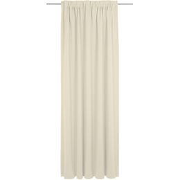 Vorhang Adam, B:142cm H:215cm, beige, Baumwolle (Bio-Baumwolle), Wohnzimmer, Gardinen, "Uni Collection, Made in Germany", Blickdichter aus 100%