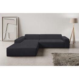 Ecksofa WERK2, B:311cm H:70cm T:210cm, grau, 100% Polyester, Wohnzimmer, Sofas, "Zeus-XL, B/T: 311/210 cm, Mega-Sofa mit gro&szlig;er Sitztiefe, modern",
