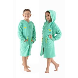 Kangaroos Kinderbademantel &raquo;Kira, Ideal f&uuml;r Zuhause, Schwimmbad oder im Urlaub&laquo; 1 Stk. modernen, sportliches Design, leuchtenden Akzenten gr&uuml;n 