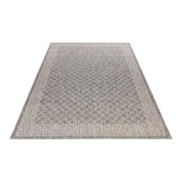 Obsession Teppich &raquo;My Tallinn 541&laquo; rechteckig 2 mm H&ouml;he Flachgewebe, Rauten Muster, mit Bord&uuml;re, In- und Outdoor geeignet grau Polypropylen B : 120cm 1 Stk., 