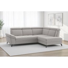 Sit & More sit&more Ecksofa &raquo;Vanity; L-Form, B. 254 cm&laquo; Inkl.Sitz-,Kopf-und Armteilverstellung 95% Polyester 5% Polyamid B/H/T: 254cm x 84cm x 197cm, Flachgewebe