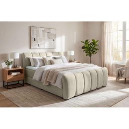 OTTO home Boxbett &raquo;DORA, Doppelbett inkl. Bettkasten, Federkernbett, Breiten: 160, 180 cm&laquo; Boxbett: 5-Z-Taschenfederkern im Unterbau, H&auml;rtegrad 3, 