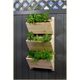 Dobar Blumenkasten BxTxH: 38x17,5x79 cm beige Holzwerkstoff B/H/T: 38cm x 79cm x 17,5cm