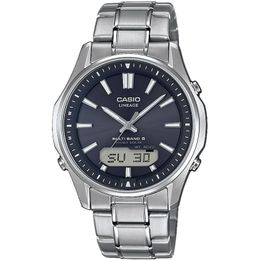 CASIO FUNK Herren Funkchronograph &raquo;LCW-M100TSE-1AER&laquo; Solaruhr, Armbanduhr, Herrenuhr, Funkuhr, Titanarmband, Weltzeit silber Einheitsgr&ouml;&szlig;e