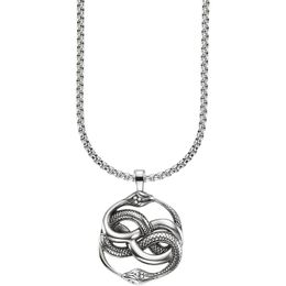 Bruno Banani Herren Kette mit Anh&auml;nger &raquo;Schmuck&laquo; schwarz Edelstahl, L: 55 B: 2,8mm