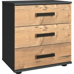 wimex Nachttisch &raquo;Stockholm, Nachtkommode 52cm breit, Made in Germany&laquo; Industrial Look, 2 H&ouml;hen zur Auswahl, einzeln oder im 2er Set grau Pflegeleichte 