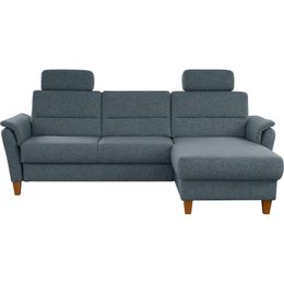 Home Affaire Ecksofa &raquo;Palmera L-Form, B: 244 cm - OTTO. Verl&auml;ssliche Qualit&auml;t.&laquo; optional Schlaffunktion & Bettkasten, Federkern blau 100% Polyester;