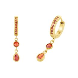 Amor Damen Paar Creolen &raquo;2034294, 2036464&laquo; mit Zirkonia (synth.) gold Edelstahl
