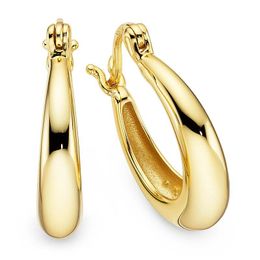 Bruno Banani Damen Paar Creolen &raquo;Schmuck Geschenk Klappcreole Silber gelbgoldfarben vergoldet&laquo; gold 15,5mm, Silber 925 (Sterlingsilber)