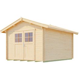 Weka Gartenhaus &raquo;Premium28 natur&laquo; beige Massivholz Fu&szlig;boden im Gartenhaus, ohne R&uuml;ck- und Seitenwand, ohne Dacheindeckung