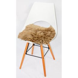 Heitmann Felle Stuhlkissen &raquo;Lamm, Sitzauflage eckig&laquo; 44x44 cm, echtes Lammfell, waschbar, auch als 2er oder 4er Set braun Lammfell B/L: 44cm x 44cm, 4 Stk.