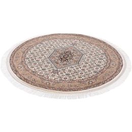 Theko Orientteppich &raquo;Benares Bidjar&laquo; rund 12 mm H&ouml;he reine Wolle, handgekn&uuml;pft, mit Fransen braun Wolle &Oslash; 250cm 1 Stk., 12mm, &Oslash; 250cm