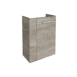 Fackelmann Waschbeckenunterschrank &raquo;SBC&laquo; Badm&ouml;bel f&uuml;r G&auml;ste-WC, Breite ca. 45 cm braun Nature-Oak Optik/Braun, B/H/T: 44cm x 60cm x 24,3cm, T&uuml;ren: 1 