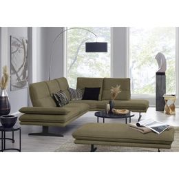 W.Schillig Ecksofa &raquo;broadway, Designsofa, toller Sitzkomfort, zeitlos, elegant, L-Form&laquo; Sitztiefenverstellung, Kopfteil- & Seitenteilverstellung, 