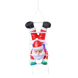 Bonetti LED Dekofigur &raquo;Weihnachtsmann kopf&uuml;ber&laquo; mit 30 bunten LEDs, Weihnachtsdeko aussen bunt 30, H: 110cm