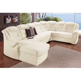 Sit & More Wohnlandschaft SIT & MORE, B:327cm H:94cm T:217cm, wei&szlig;, PRIMABELLE-Microfaser (100% Polyester);SOFTLUX-Kunstleder;NaturLEDER (echtes Rindsleder),
