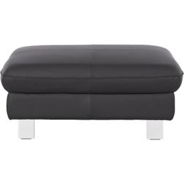 COTTA Hocker &raquo;Driver&laquo; mit edlen Metallf&uuml;&szlig;en braun Luxus-Kunstleder;LEDER BEEFY (ein abgedecktes Spalt-Rindsleder) im Sitz, Korpus in Kunstleder;