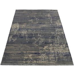 Teppich &raquo;WAVE KONTURA&laquo; rechteckig 9 mm H&ouml;he exlcusive Musterring DELUXE COLLECTION kuscheliges Microfaser Garn grau Polypropylen B : 170cm 1 Stk., 9mm