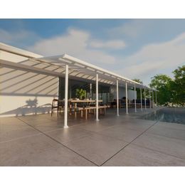 Terrassendach &raquo;Feria Alu Terrassen&uuml;berdachung&laquo; einfache DIY Montage wei&szlig; Aluminium, Polycarbonat (PC) B/H/T: 1.457cm x 305cm x 380cm