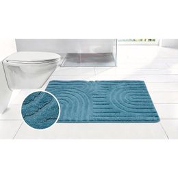OTTO home Badematte &raquo;Zen, Badvorleger, Badezimmer Teppich, Duschvorleger&laquo; H&ouml;he 10 mm rutschhemmend beschichtet fu&szlig;bodenheizungsgeeignet schnell 