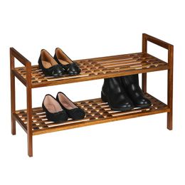 Wenko Schuhregal &raquo;Modell Fondi&laquo; 1 Stk. tlg. Massivholz B/H/T: 69cm x 40,5cm x 27cm, 2 Stk. offene F&auml;cher