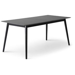 Esstisch &raquo;Meza Designtisch mit Auszugsfunktion und 2 Einlegeplatten&laquo; 1 Stk. tlg. rechteckige Tischplatte MDF, Esche Massivholzgestell schwarz 