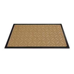 Wecon Home Fu&szlig;matte &raquo;Midnight Mosaic&laquo; rechteckig 4 mm H&ouml;he pflegeleicht, rutschfest, Ornamente, Innen & Au&szlig;en, Schmutzfangmatte beige Polyester B : 