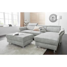 Sit & More sit&more Hocker &raquo;Avignon&laquo; grau Struktur (100% Polyester);Flachgewebe (90% Polyester, 10% Polyamid);Luxus-Microfaser (100% Polyester) B/H/T: 102cm x 