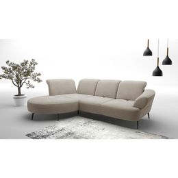 Sit & More sit&more Ecksofa &raquo;Dance, L-Form, inkl. Sitztiefenverstellung&laquo; inkl. Click&Seat, optional mit Kopfteilverstellung beige 95%Polyester 5%Polyamid B/H/T: 