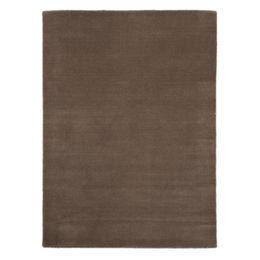 CarpetFine Wollteppich &raquo;Gabbeh Lola Uni&laquo; rechteckig 14 mm H&ouml;he mit nat&uuml;rlichem Pflanzenmaterial von Hand gewebt, auch in Rund grau Wolle B : 240cm 1 