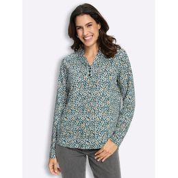 WITT WEIDEN Print-Shirt in petrol-camel-bedruckt | Gr.: 36