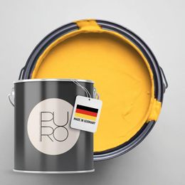 A.S. Cr&eacute;ation Wandfarbe &raquo;Premium Innenwandfarbe PURO Tuchmatt sunny yellow&laquo; ideal f&uuml;r Wohnzimmer, Schlafzimmer, Flur und K&uuml;che, Farbwelt Gelb grau 2,5 l 2,5ml