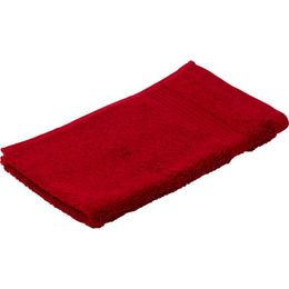 G&ouml;zze Gaestehandtuecher &raquo;New York&laquo; im Set, moderne Uni-Farben, mit strukturierter Borte, reine Baumwolle rot Frottier, Obermaterial: 100% Baumwolle B/L: 
