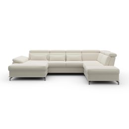 Sit & More Wohnlandschaft SIT & MORE, B:359cm H:87cm T:230cm, beige, 100% Polyester, Sofas, "Cabrio U-Form, B: 359 cm, mit Sitztiefen-, Arm- &