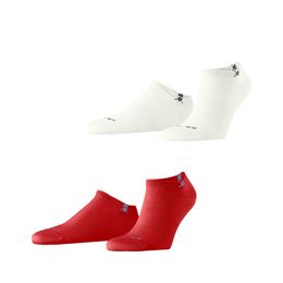 Burlington Kinder Sneakersocken "Everyday 2-Pack", Gr. 40, rot, Obermaterial: 72% Baumwolle CO. 25% Polyamid PA. 3% Elasthan EL., Socken