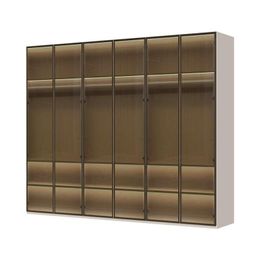 OTTO home Dreht&uuml;renschrank &raquo;Opera Parsol-Glast&uuml;ren, LED-Glasbodenbeleuchtung, mit und ohne Kranz&laquo; Glast&uuml;ren, UV-Lack, LED-Innenbeleuchtung, Soft-Close